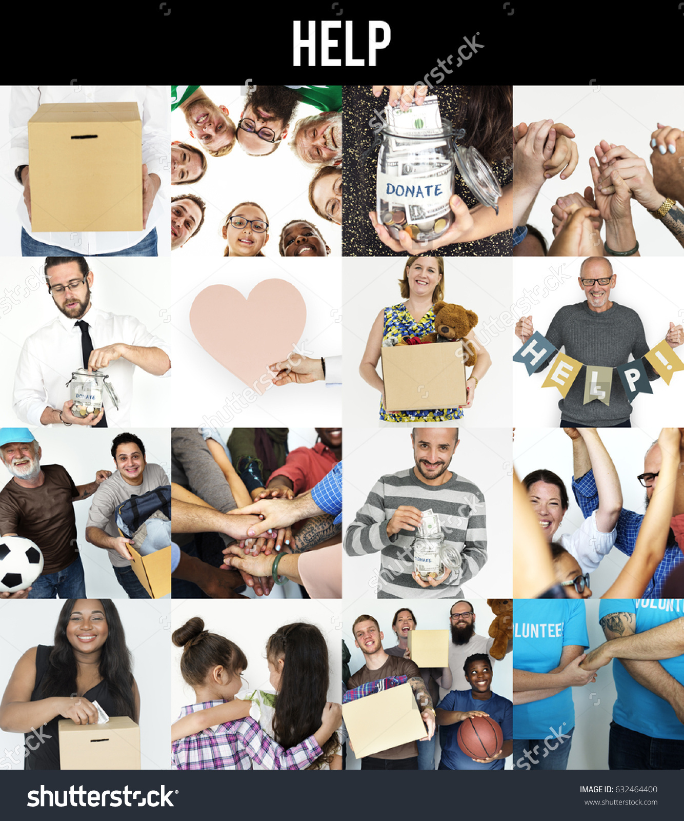 stock-photo-group-of-diverse-volunteer-charity-donation-support-studio ...